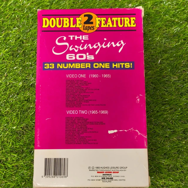 THE SWINGING 60'S 33 Number One Hits! - Double Feature VHS Tapes £13.39 ...