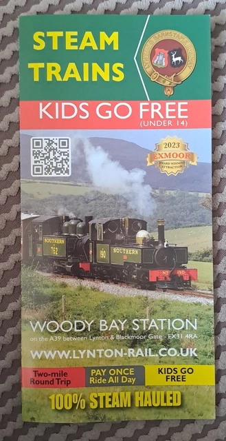 WOODY BAY STATION (Steam Trains) leaflet & timetable Lynton ...
