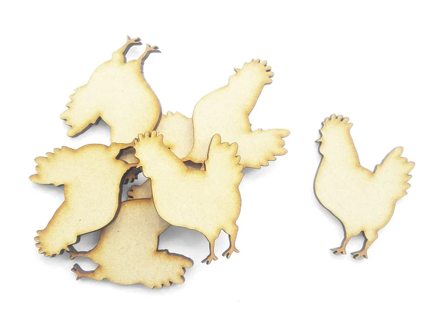 WOODEN MDF CHICKEN Shapes Butchery Farm Animal Crafting Craft Shape ...