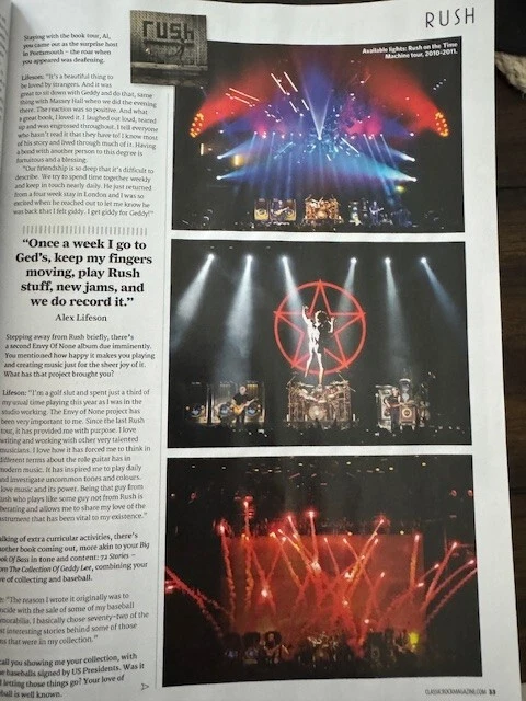 RUSH 50TH ANNIVERSARY Magazine Geddy Lee Neil Peart Alex Lifeson $13.94 ...