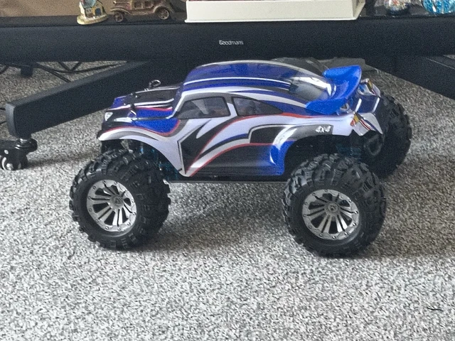 1:10 NITRO 4WD RTR Hobby Grade RC Monster Truck Off-Road Blue White ...