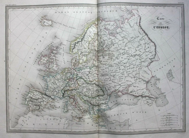 ORIGINAL ANTIQUE MAP, EUROPE, 'Carte de L'Europe', Malte-Brun, 1846 £33 ...