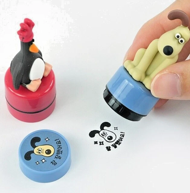 SET GROMIT MCGRAW Figure Stamp built In Ink Official Korean Genuine ...