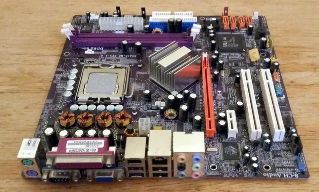 CARTE MÈRE RC410 M2 rev 1.0 + processeur Intel Pentium D830 EUR 1,00 ...