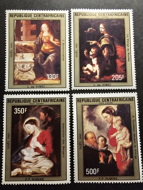 CENTRAL AFRICAN STAMP Leonardo Da Vinci Airmail Pa N°294/297 New Mnh $5 ...