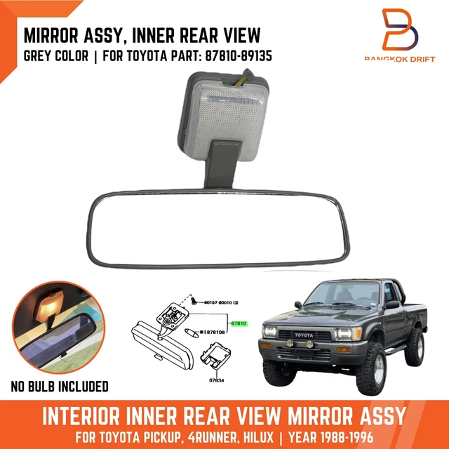 GREY INTERIOR REAR View Mirror For Toyota Pickup Truck 4Runner 88-96 ...