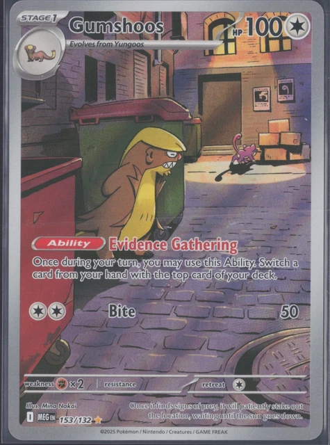 Pokémon Tcg Mega Evolution Gumshoos 153 132 Nm 7 66 Picclick Uk