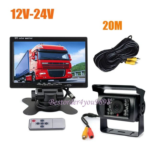 7& CAR LCD Monitor +18 IR Rear View Reversing Backup Camera For Bus ...