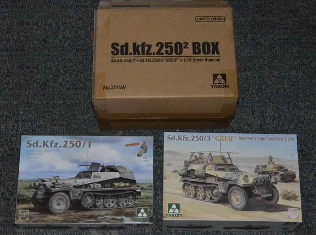 1/35 TAKOM SD.KFZ.250 Box Set (Sd.Kfz.250/1, Sd.Kfz.250/3 Greif, 1/16 ...