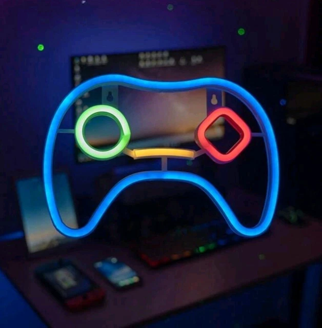 GAMING CONTROLLER SHAPED Neon Light - USB or Battery Operated £9.73 ...
