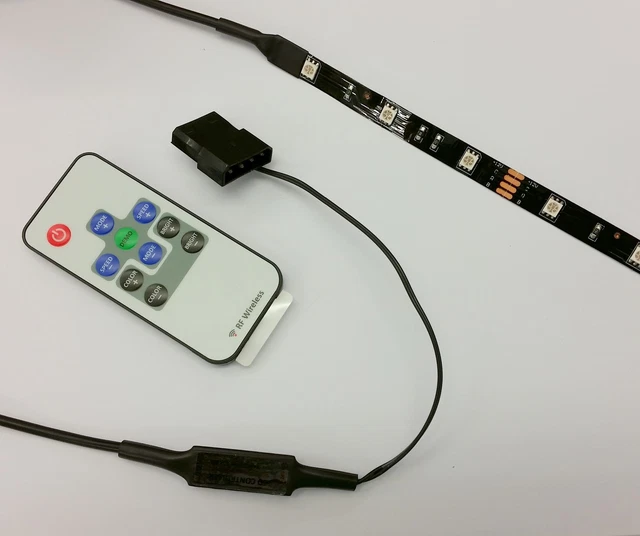 BUDGET PC CASE RGB FLEXI LED STRIP COLOUR CHANGE LIGHT - 40cm STRIP EUR ...