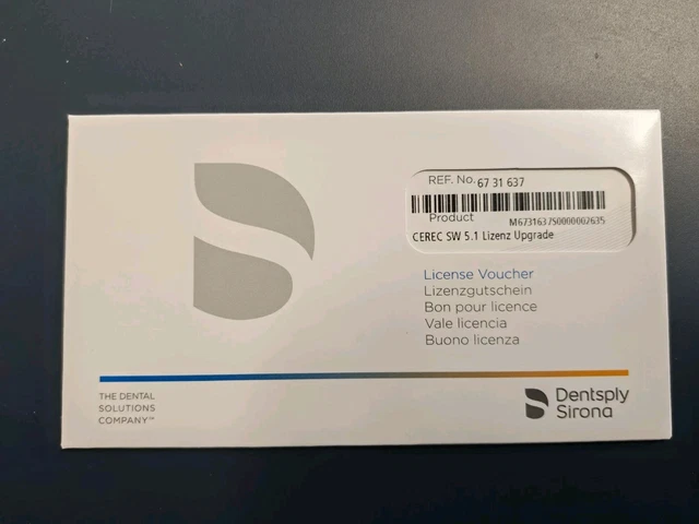 SIRONA CEREC SW 5.1 Upgrade License - Voucher License £131.81 - PicClick UK