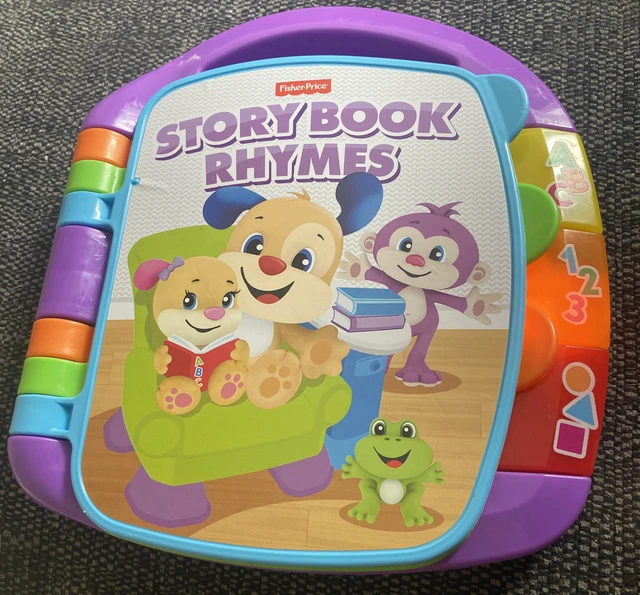 FISHER PRICE STORY Book Rhymes Baby/Pre-school Toy. Purple £6.50 ...