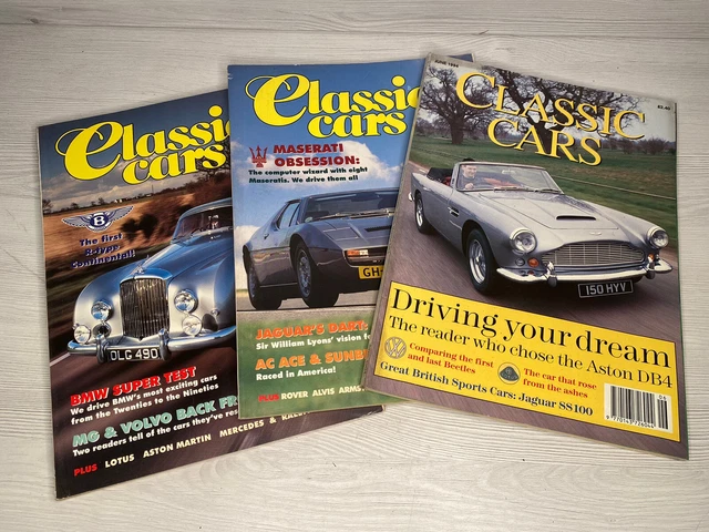 CLASSIC CARS MAGAZINE 1994 Vintage car mags Motor Sport Memorabilia £9. ...
