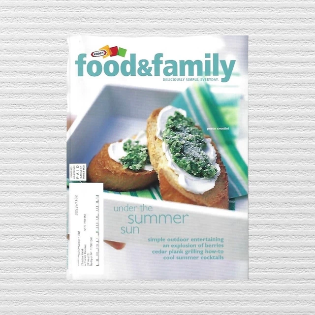 VINTAGE Y2K KRAFT Food & Family Magazine Under the Summer Sun June 2004 ...