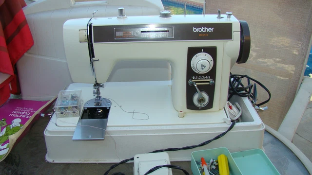 HEAVY DUTY VINTAGE Brother Model 2010 Sewing Machine, Case, Manual, Acc ...