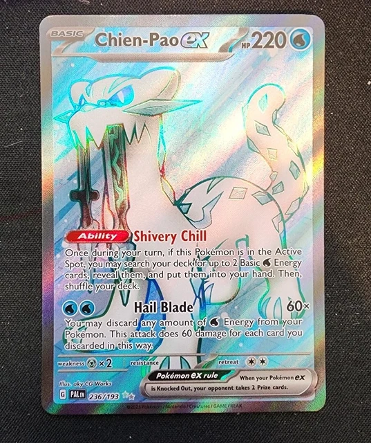 2023 POKEMON TCG Paldea Evolved Chien-Pao ex Full Art 236/193 Neuwertig ...