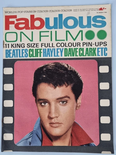 FABULOUS MAGAZINE 1964 Elvis Dave Clark Cliff Richard Beatles Bobby ...