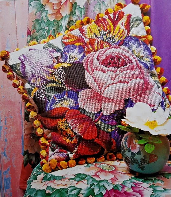 EHRMAN MORNING GLORY ELIAN McCREADY rare LARGE TAPESTRY NEEDLEPOINT KIT ...