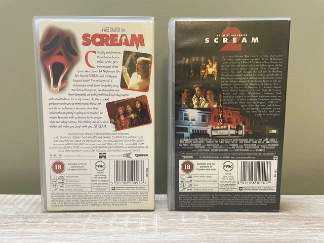 SCREAM (VHS/ 1998) And Scream 2 Bundle Horror Serial Killer Miramax ...