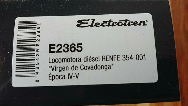 ELECTROTREN E2365 RENFE Locomotora Diesel 354-001 "Virgen de Covadonga ...