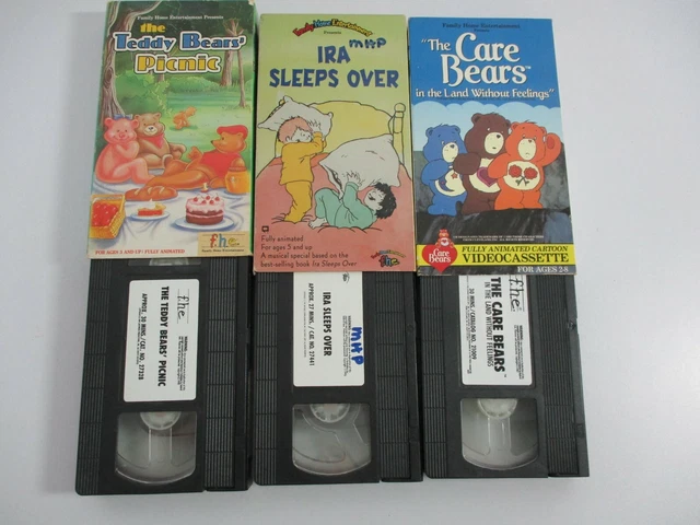 3 F.H.E. VHS Tapes: Care Bears Land Without Feelings, Teddy Bear Picnic ...