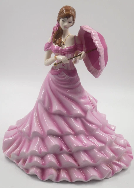 BEAUTIFUL COALPORT LADY With Parasol Figurine A Spring Walk Limited ...