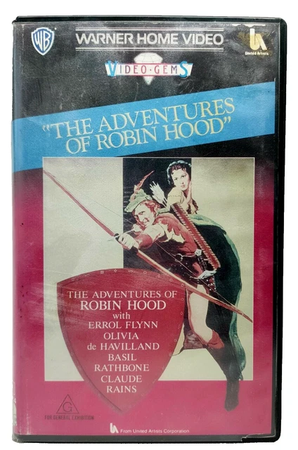 THE ADVENTURES OF Robin Hood VHS PAL Extremely Rare Big Box TESTED 1938 ...