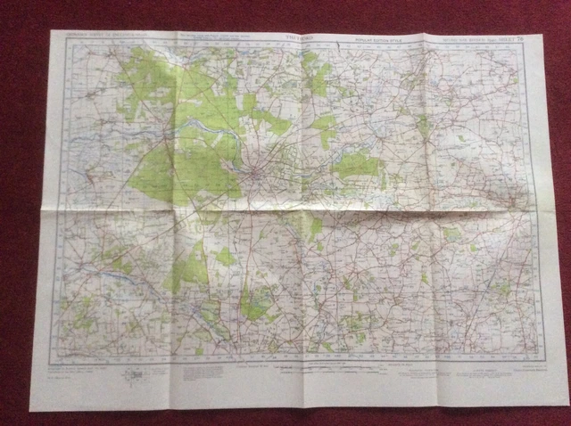 WW2 WAR OFFICE 1940 Military Map Thetford Area, Norfolk - Home Guard ...