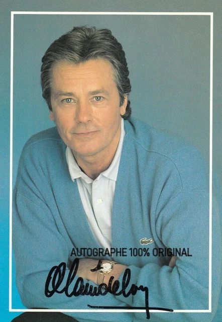 ALAIN DELON : Signed Star Cinéma - Autograph Original Authentic / Photo ...