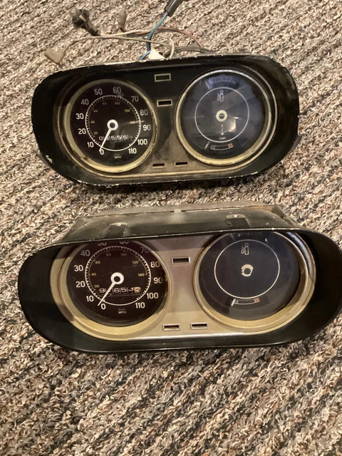 FORD ESCORT MK1 dash clocks (x2) instrument cluster in mph with wiring ...
