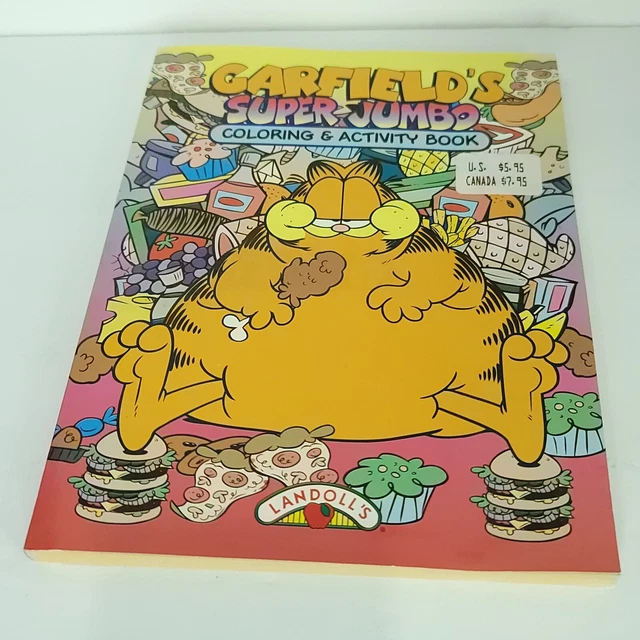 GARFIELD'S SUPER JUMBO Adult Kids Coloring & Activity Book Jim Davis ...
