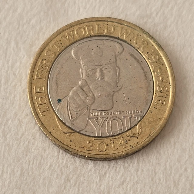 RARE THE FIRST World War - £2 Two Pound Coin- 2014 - Circulated ...