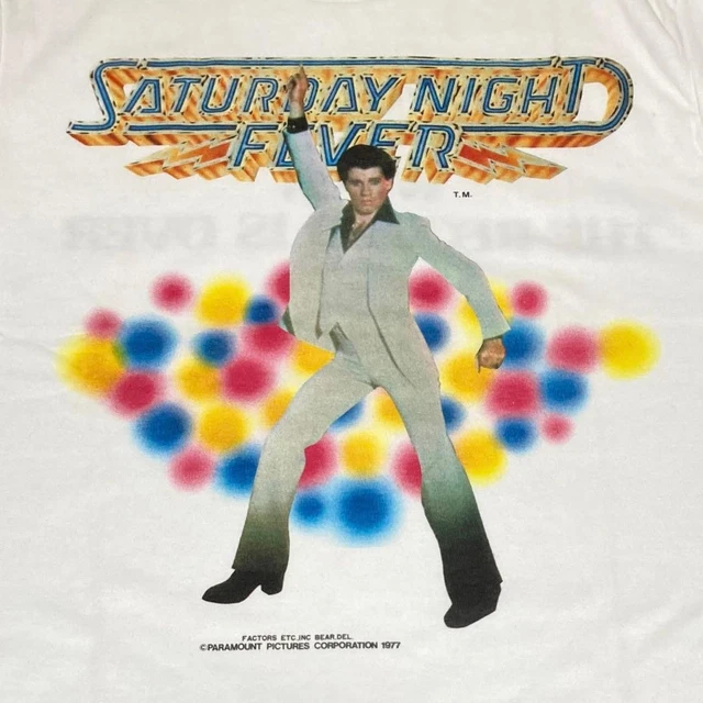 MAGLIETTA SATURDAY NIGHT Fever 70s Deadstock John Travolta Bandai ...