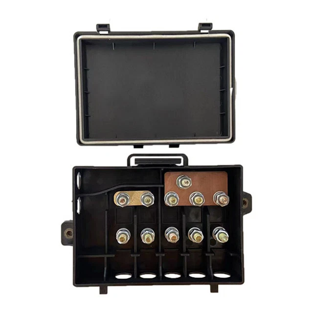 DISTRIBUTION BLOCK 5-WAY Bus Bar Fuse Holder 25A-500A 32V DC Car Truck ...