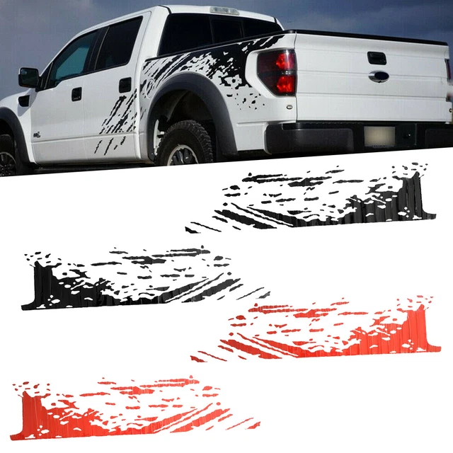 2X FIT FOR Ford Raptor SVT F-150 Side Graphics Decal Splash Bed Sticker ...