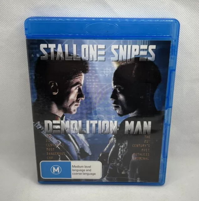 Demolition Man Blu Ray Sylvester Stallone Wesley Snipes Region B Free