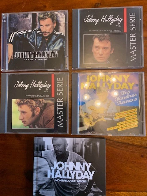 LOT DE 5 CD DE JOHNNY HALLYDAY *** pas de prix de réserve **** EUR 9,00 ...