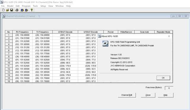 KENWOOD KPG-160D V1.05 RADIO PROGRAMMING SOFTWARE for TK-2400/3400, TK ...