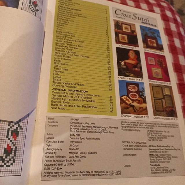 😇 JILL OXTON'S Issue 13 Cross Stitch Australia Patterns Magazine 1994 ...