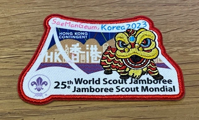 OFFICIAL 2023 25TH World Scout Jamboree Hong Kong Contingent Badge Patch WSJ £20.00 - PicClick UK