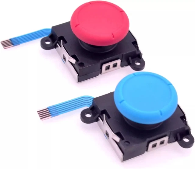FOR NINTENDO SWITCH | Lite | OLED - Red & Blue Analog Thumb Stick ...