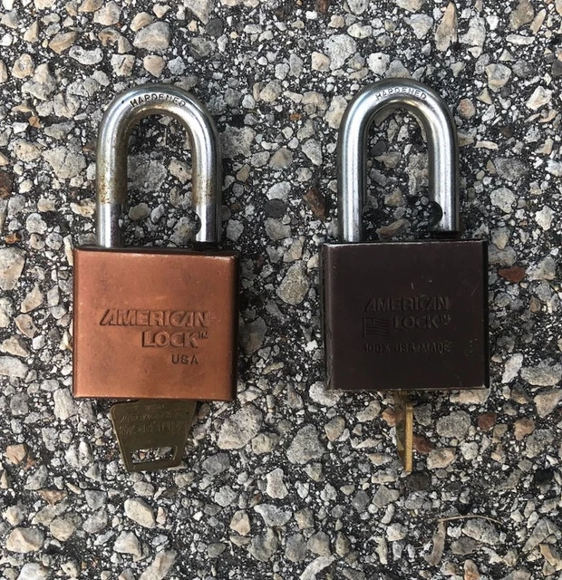 VINTAGE AMERICAN LOCK Company USA Padlock Series 1305 - Pair - 2 Keys £ ...