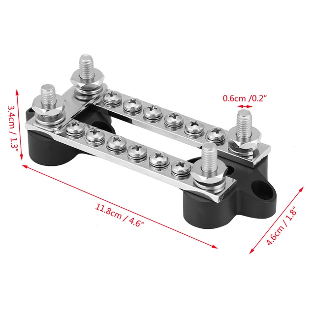 ELECTRIC TERMINAL JUNCTION Box Boat Truck Bus Bar Junction Box Dual 6 ...
