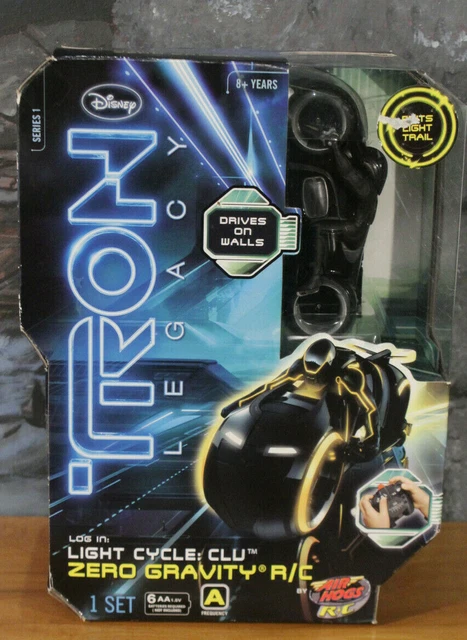 DISNEY TRON LEGACY Zero Gravity Light Cycle CLU Series 1 R/C Air Hogs ...