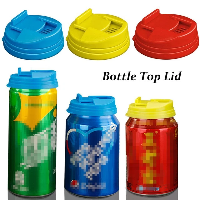 CAN CAPS BOTTLE Top Lid Soda Can Covers Soda Saver Caps Fizz Coke Drink ...