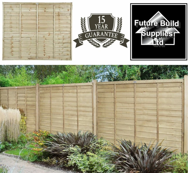 PREMIER SUPER LAP Pressure Treated Fence Panel 6x6 6x5 Fence Posts ...