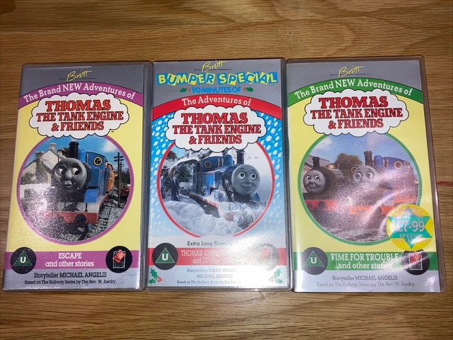 RARE THOMAS THE Tank Engine VHS x 3 - Escape, Christmas Party, Trouble ...
