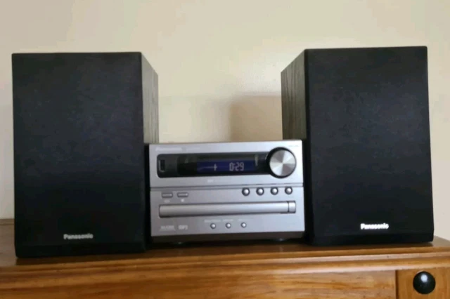 PANASONIC SA-PM04 MICRO Hi-fi Bookshelf Stereo System FM/AM USB MP3 CD ...