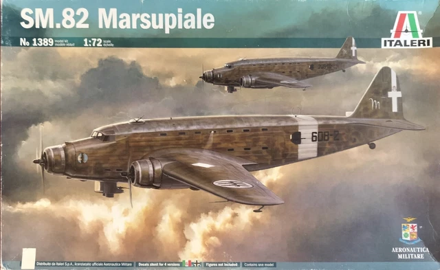 ITALERI 1:72 SM.82 Marsupiale Transporter Model Kit #1389 Savoia ...